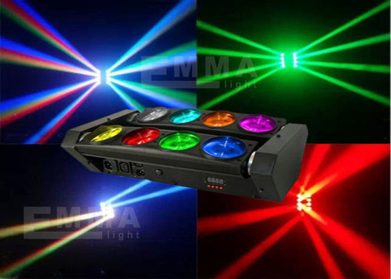 Double Row  CREE 8 Pcs*10W Spider LED Beam Moving Head Light For TV Studio
