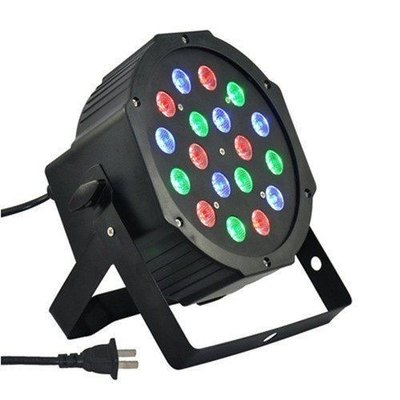 18*3W Flat Par 64 Led Lights , Disco Dj RGB Par Light Rainbow Effects
