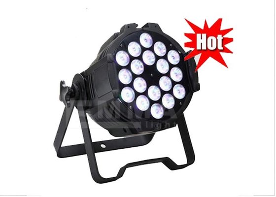 High Brightness 18pcs X 5in1 RGBWA Led Par Lights , Stage Effect Light With DMX512