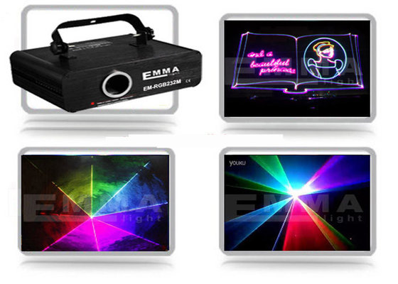 1W  Full Color Laser Show System Dj Equipment Stage  / Holiday Laser Light