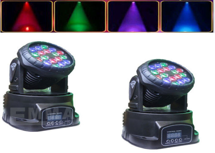 18X3W Led Beam Moving Head Light 5 CH 54W , Led Moving Head Wash Light