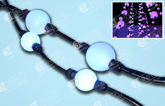 Stage 5V / 15VDC 45mm DMX LED Lights 1 pixel LED DMX 3D Ball 0.3W with 360° View Angle