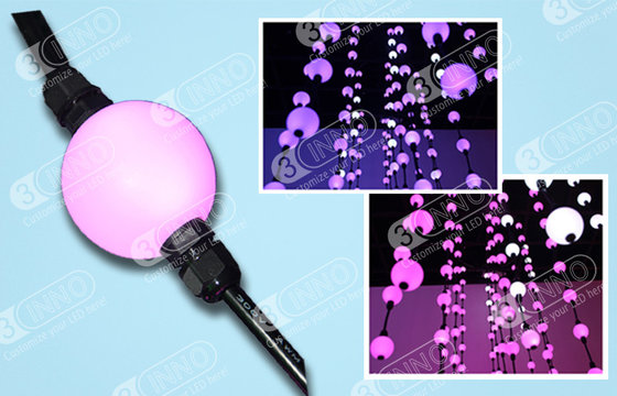 Stage 5V / 15VDC 45mm DMX LED Lights 1 pixel LED DMX 3D Ball 0.3W with 360° View Angle