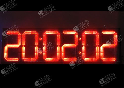 Time / Temperature LED Digital Signage Single / Dual Color Number LED Display