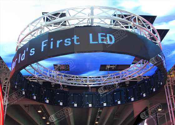 Curved Indoor Full Color Concert LED Display , P3.9 / P4.8 / P5.9 / P6.9mm