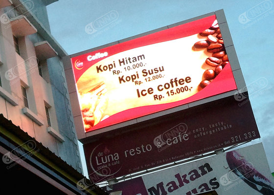 P12mm Outdoor High Brightness Advertising LED Screens Exterior 1R1G1B  Led Sign