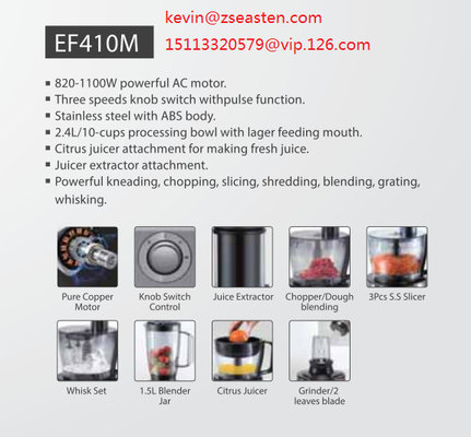 Easten 1000W Food Processor EF410M/ Best 10-in-1 Baby Food Processor/ National 2.4 Liters Food Processor