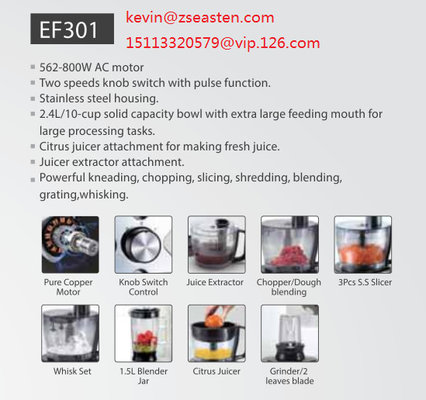 Easten New Design 10-in-1 Vegetable Food Processor/ Stainless Steel Body Powerful Food Processor