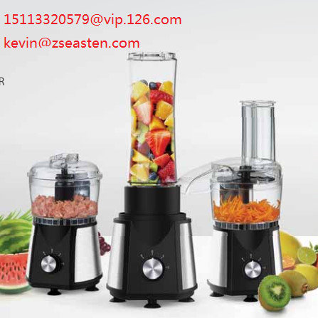 3-in-1 Smoothie Blender/0.5 Liters Meat Chopper/ Slicing Food Processor/ 350W Multi-functional Food Processor