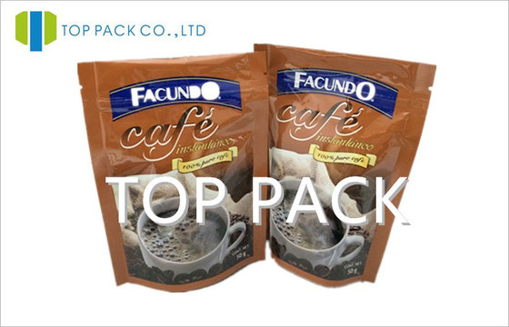Foil Plastic Packaging Bags Stand Up Coffee Bags With Zipper