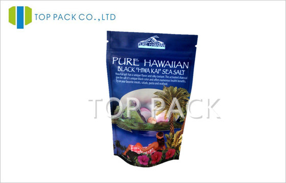 Customized Blue Moisture Proof Ziplock Stand Up Food Pouches With European Hole
