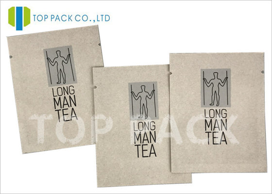 Moisture Proof Foil Printed Laminated Bags , Kraft Paper Food Bags Tea Packing