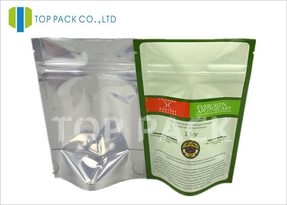 Food grade Moisture Barrier Plain Stand Up Pouches Back Foil Spices Packing