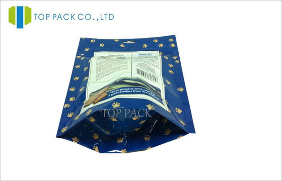 Laminated Foil Pet Food Packaging Customized With Stand Up Ziplock