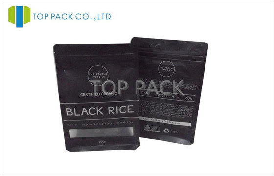 Rice Plastic Ziplock Stand Up Pouches For Food , Eco-friendly
