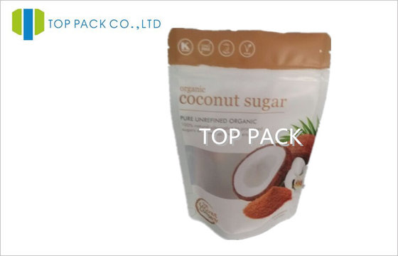300g Coconut Suger Foil Stand Up Packaging Bag Heat Sealing  Matte Finished