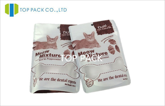Eco-friendly Ziplock Pet Dog Food Packaging With Standing Up Bottom