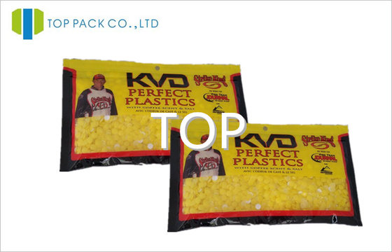 Yellow MOPP / VMPET / PE Miniature Ziplock Bags Food Grage 80mic