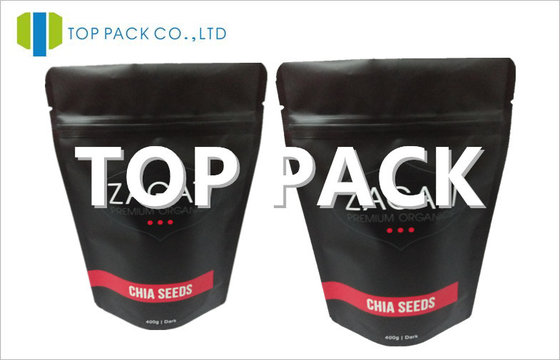 Zipper Stand Up Pouch Packaging Chis Seeds Matte Printing 250g 400g 500g
