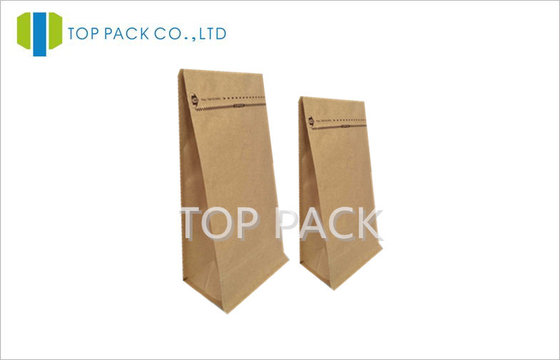 450g Brown Kraft Paper Stand Up Pouch Pocket Zipper For Food
