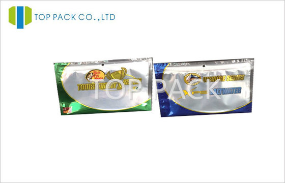Resealable Heat Seal Plastic Ziplock Bags One Side Clear Laminated Foil Layer