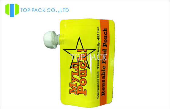 Plastic Stand Up Pouch With Spout , Berries Spouted Pouches Packaging