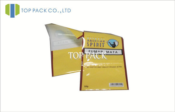 PET / PE Herbal Incense Bags , Hand Roll Plastic Tobacco Pouches With Ziplock
