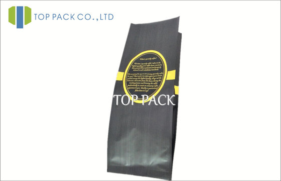 Side Gusset Aluminum Foil Pouches For Coffee Bean With Degassing Valve