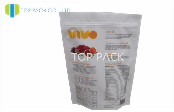 Healthy 1kg Foil Lined Ziplock Stand Up Pouches For Protein Powder