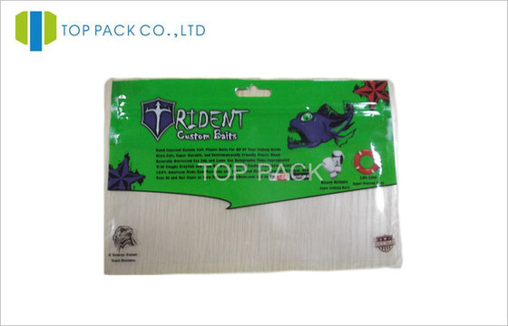 Moisture Proof Fishing Lure Packaging 190MM x 126MM With Zipper Hole Top
