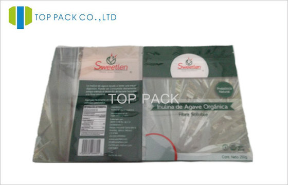 Customed Zipper Printed Laminated Pouches Resealable Organica Fibra Soluble