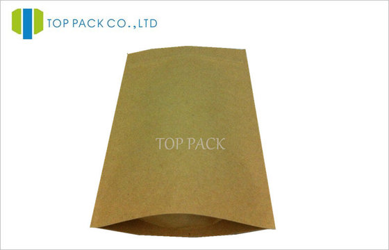 1kg Kraft Paper resealable stand up pouches Aluminum Foil Customized