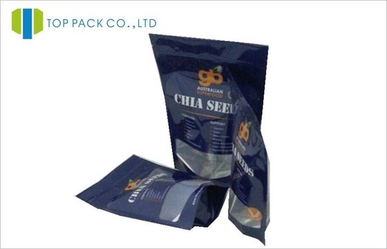 Aluminum Foil Stand Up Pouch Packaing Clear Window Front Zipper