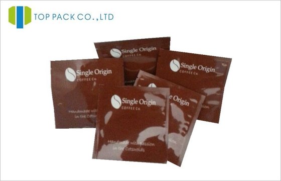 Aluminum Foil Resuable Coffee Bags Print Coffee Bean Two Tear Notched