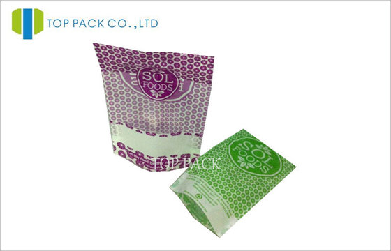 Gravure Printing Laminated Stand Up Food Pouch packaging Single Zipper