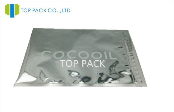 Shining Aluminum Foil Bags Three Side Sealing Resealable Courier Using