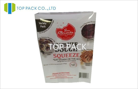 Back Sealed  Side Gusset Bags Beautiful Moisture Proof Cookie 340g