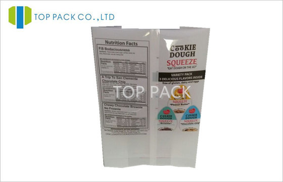Back Sealed  Side Gusset Bags Beautiful Moisture Proof Cookie 340g