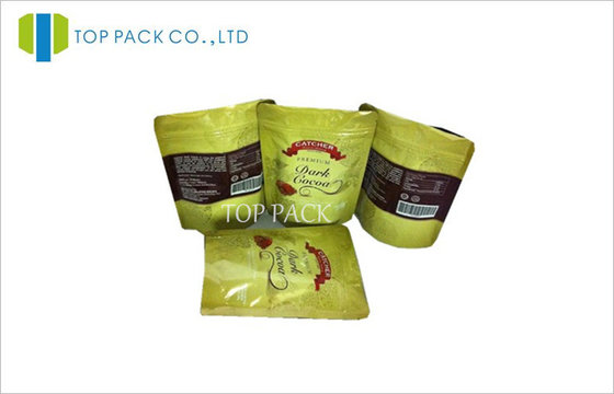 Cocoa Powder Stand Up Pouch Packaging PET / AL / PE Reusable