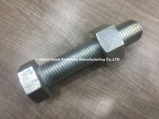 White Galvanizing Surface Stainless Nuts And Bolts , Hexagon Head Bolt