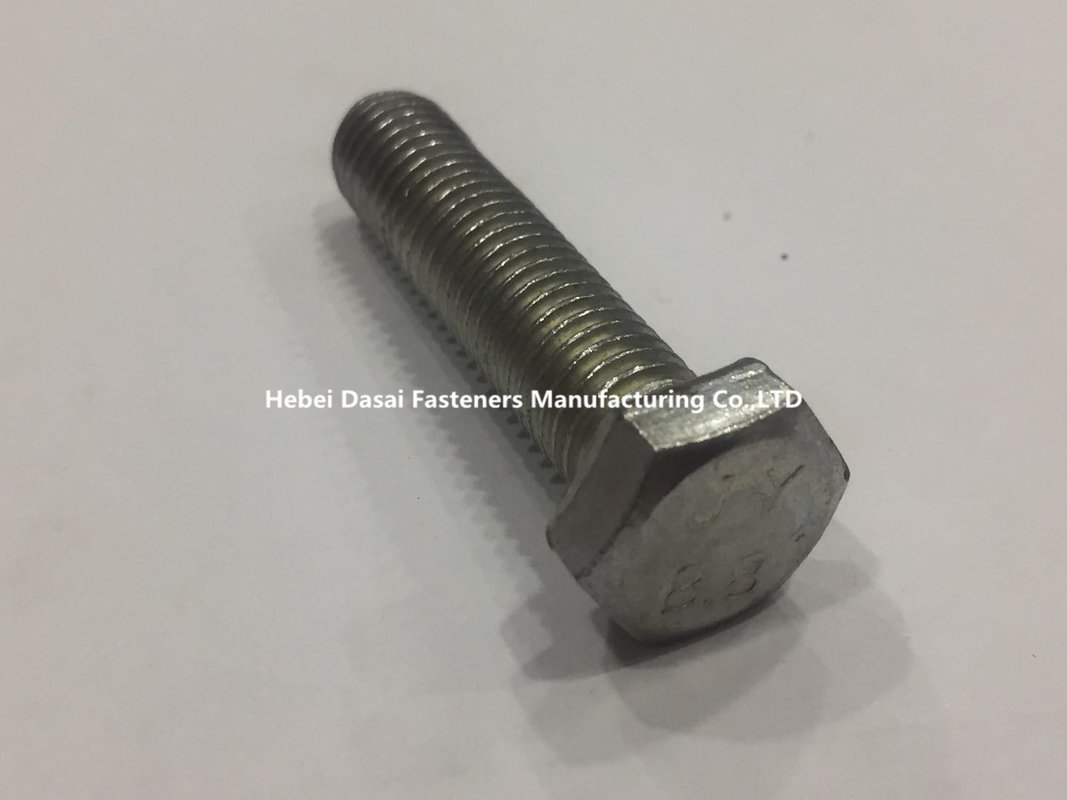White Heavy Hex Structural Bolts , Stainless Steel Nut Bolt 55 Mm Length