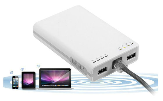 CE FCC ROHS Approved Portable Power Bank 3G Wifi Router 5200mAh
