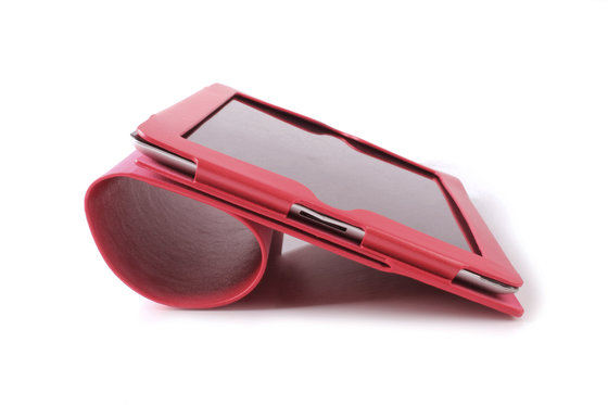 Customized Foldable Red Leather iPad Cases / Apple iPad 2 Cases and Covers