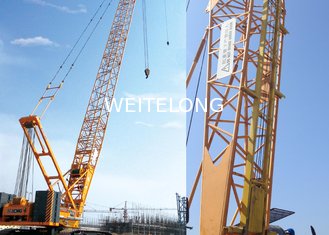 Durable Slewing Lattice Boom Hydraulic Crawler Crane QUY180 Luffing Jib 50t