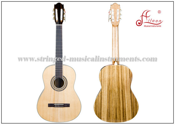 Zebra Wood Acoustic Guitar , Spruce Plywood Top Rosewood Classical 39 Inch Guitar