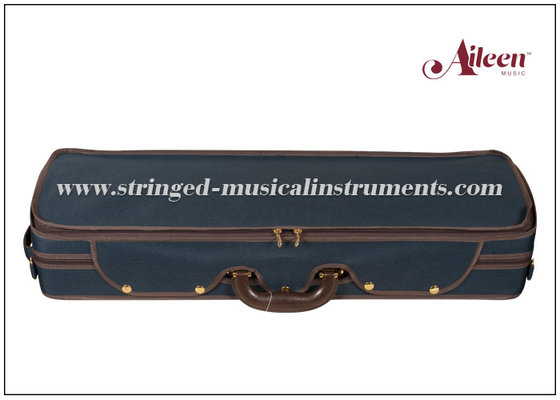 Contrasing Nice Velvet Musical Instrument Case / Professional Violin Case Oblong Shape