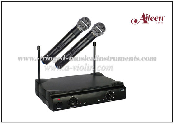 FM UHF Fixed Professional Sound Systems Dual Channel Wireless Microphone