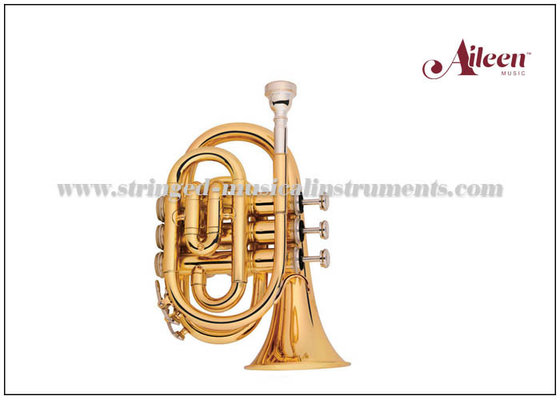 Mini Trumpet Brass Musical Instruments Bb Key Pocket Nickel - Silver Valves Trumpet