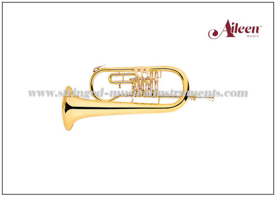 Rotary Flugel Horn Brass Musical Instruments with Premium case (FG8618G)