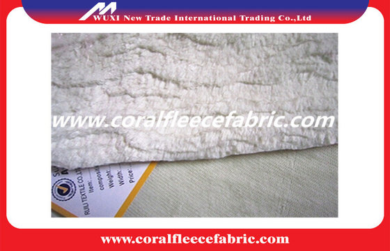 Tiger Striped Knitting PV Plush Fabric , Polyester Brushed Plush Fur Fabrics